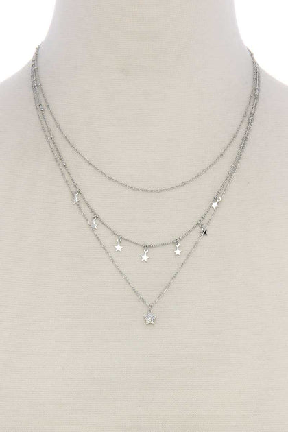 3 Layer Star Charm Necklace – Suz and Bex
